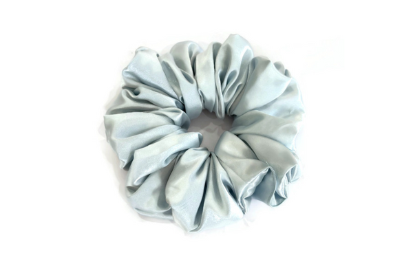 Baby Blue Satin Scrunchies - XL, Regular and Skinny sizes – Golden ...